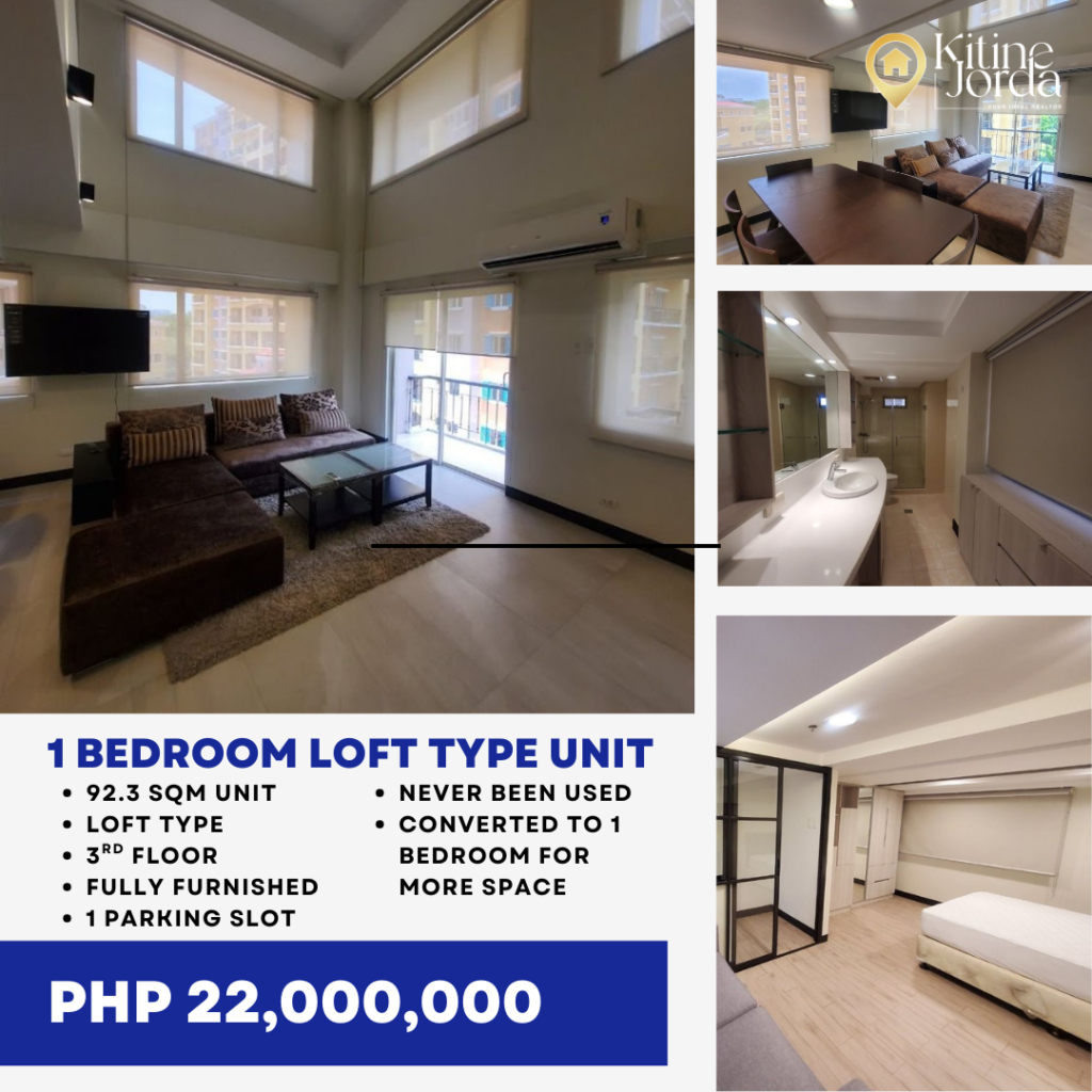 FOR SALE| Loft Type Converted to 1BR, Corner Unit at Tuscany Private ...